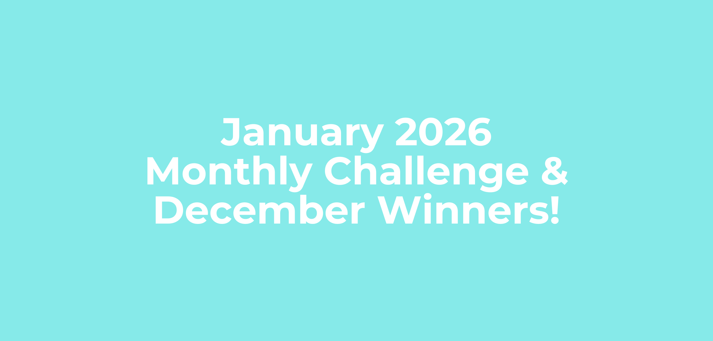 January Monthly Challenge + December Winners! – Kingston Crafts
